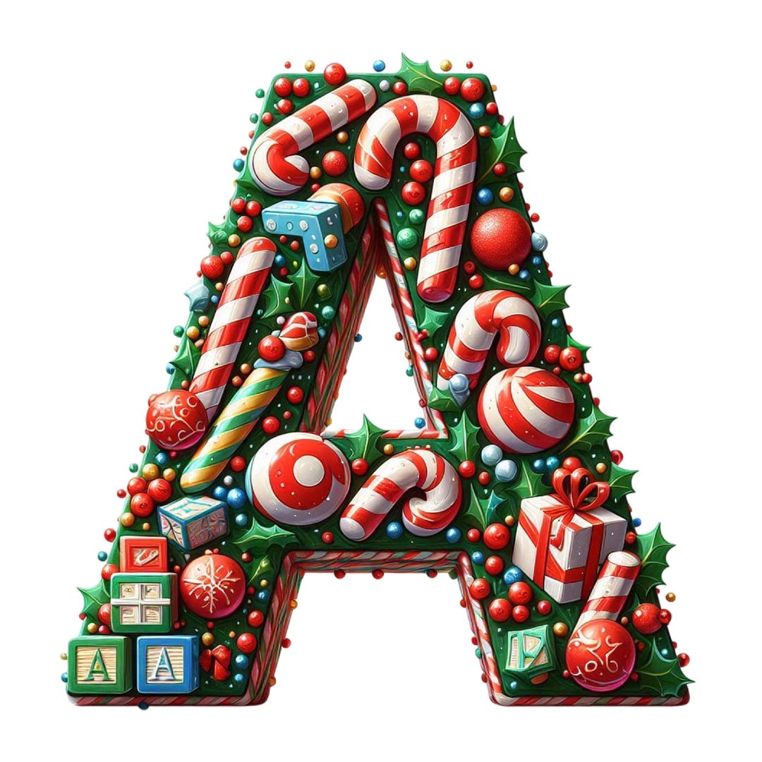 Santa’s Workshop Alphabet Clipart – Christmas Letter PNG Set (digital ...