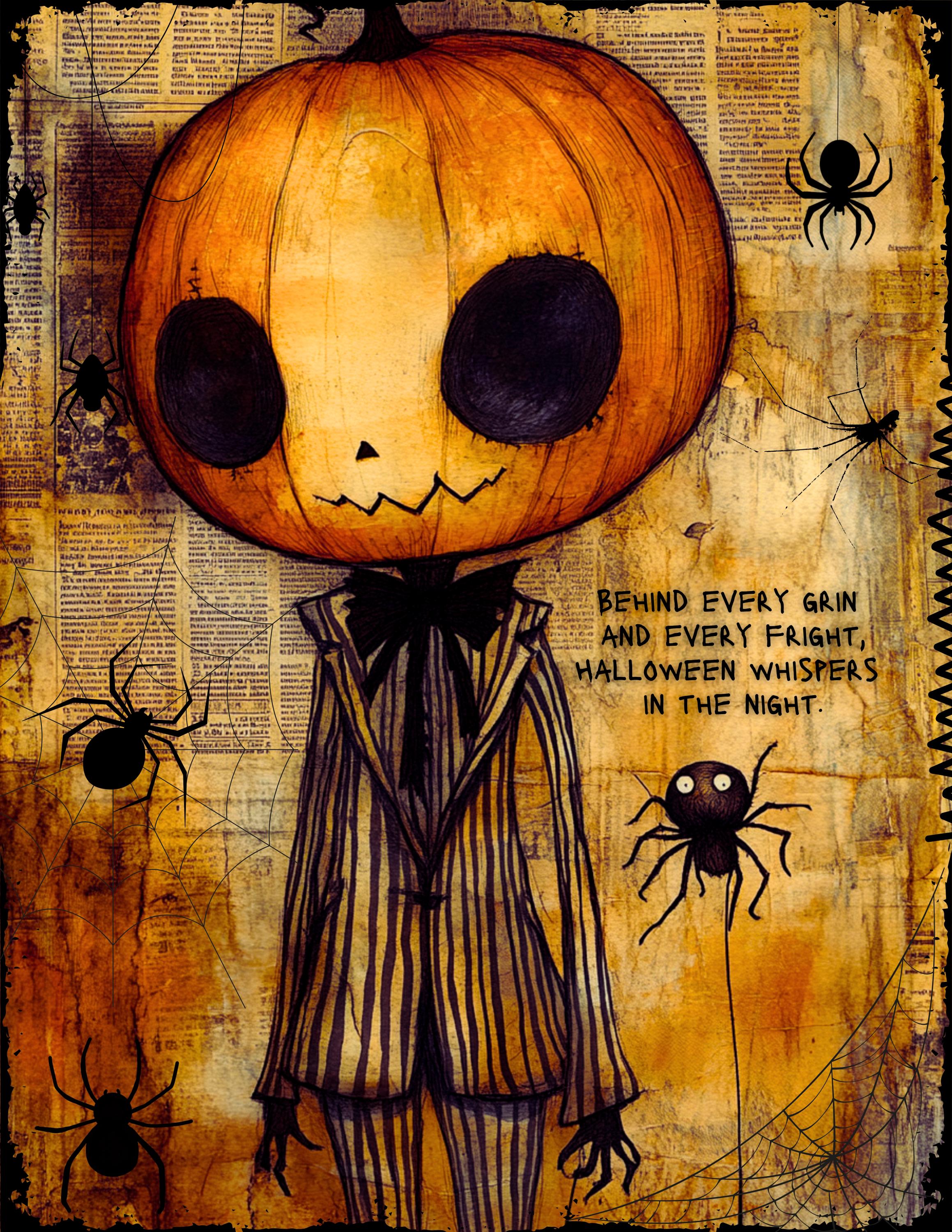 Whimsical Halloween Characters Crew Journal Papers,printable Junk ...