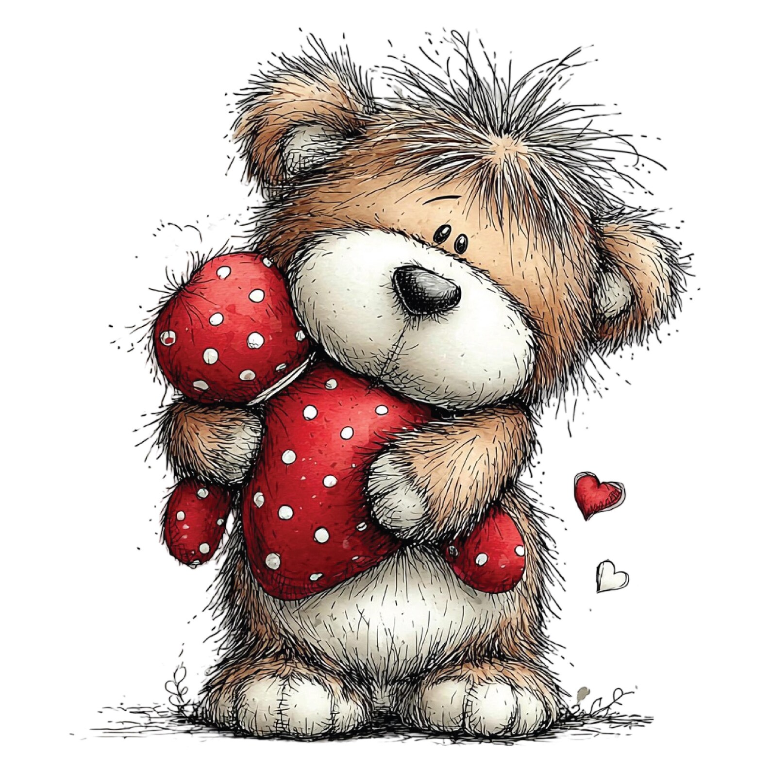Valentine's Day Teddy Bear Clipart: Love Graphics Digital Download 36 ...