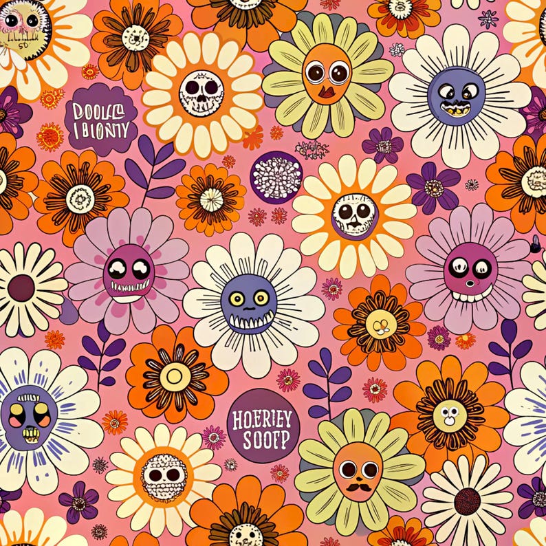 Padrão sem costura de Halloween descolado: Conjunto de 21 papéis ...