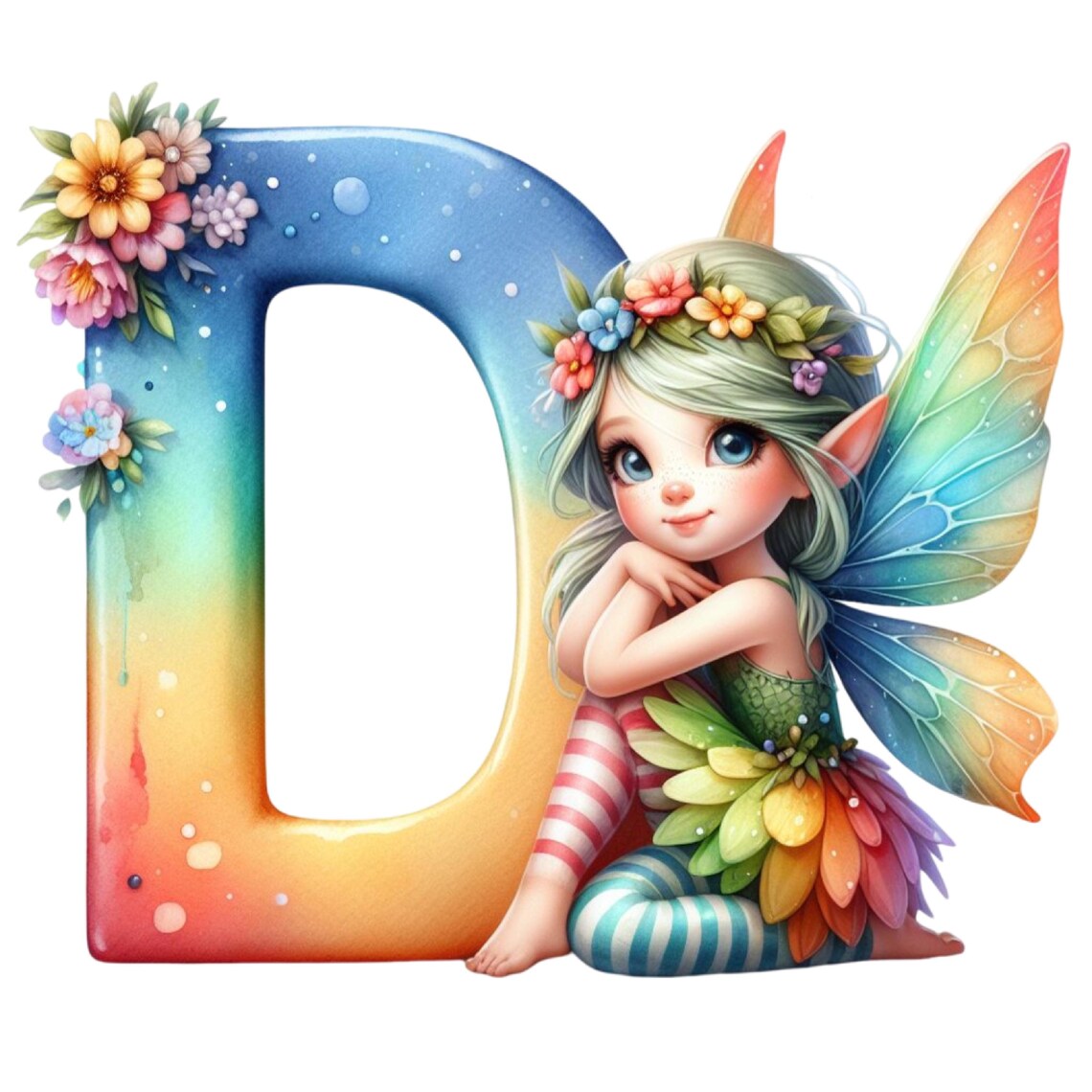 Cute Fairy Alphabet Letters Clipart: Magical A–Z PNG Images (digital ...
