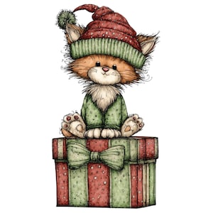 Whimsical Christmas Animals Clipart – Cute Holiday Woodland PNG Set ...