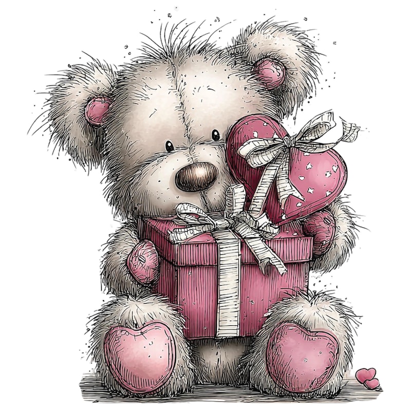 Birthday Teddy Bear Clipart Bundle | Party Illustration Set 35 PNG - Etsy