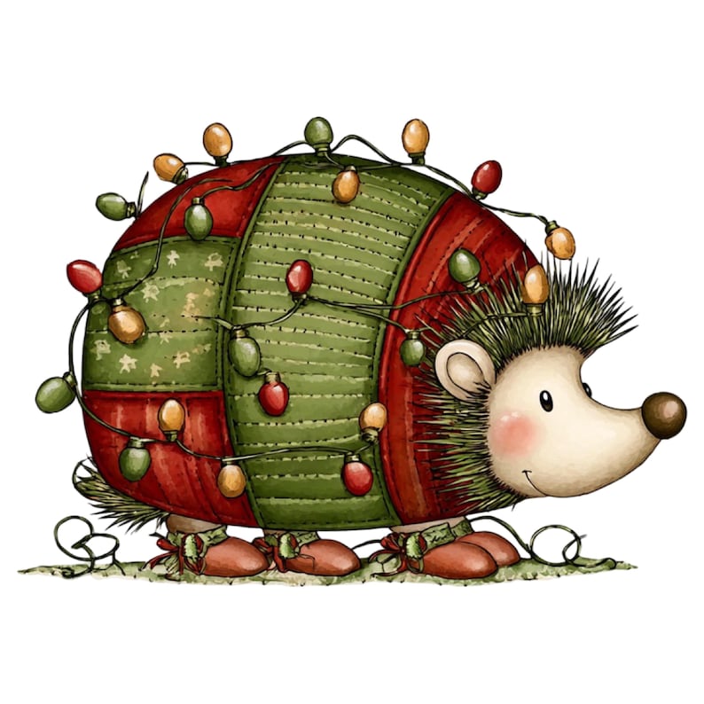 Whimsical Christmas Woodland Animals: Cute Holiday PNG Clipart (digital ...