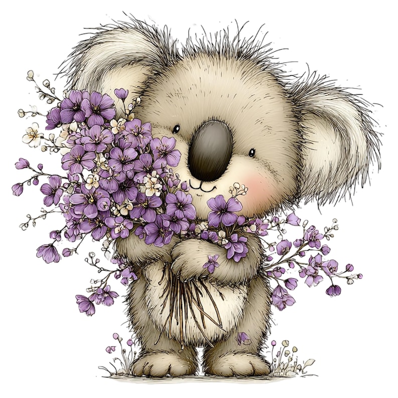 Funny Spring Animals Clipart Set: Whimsical Seasonal Illustration ...