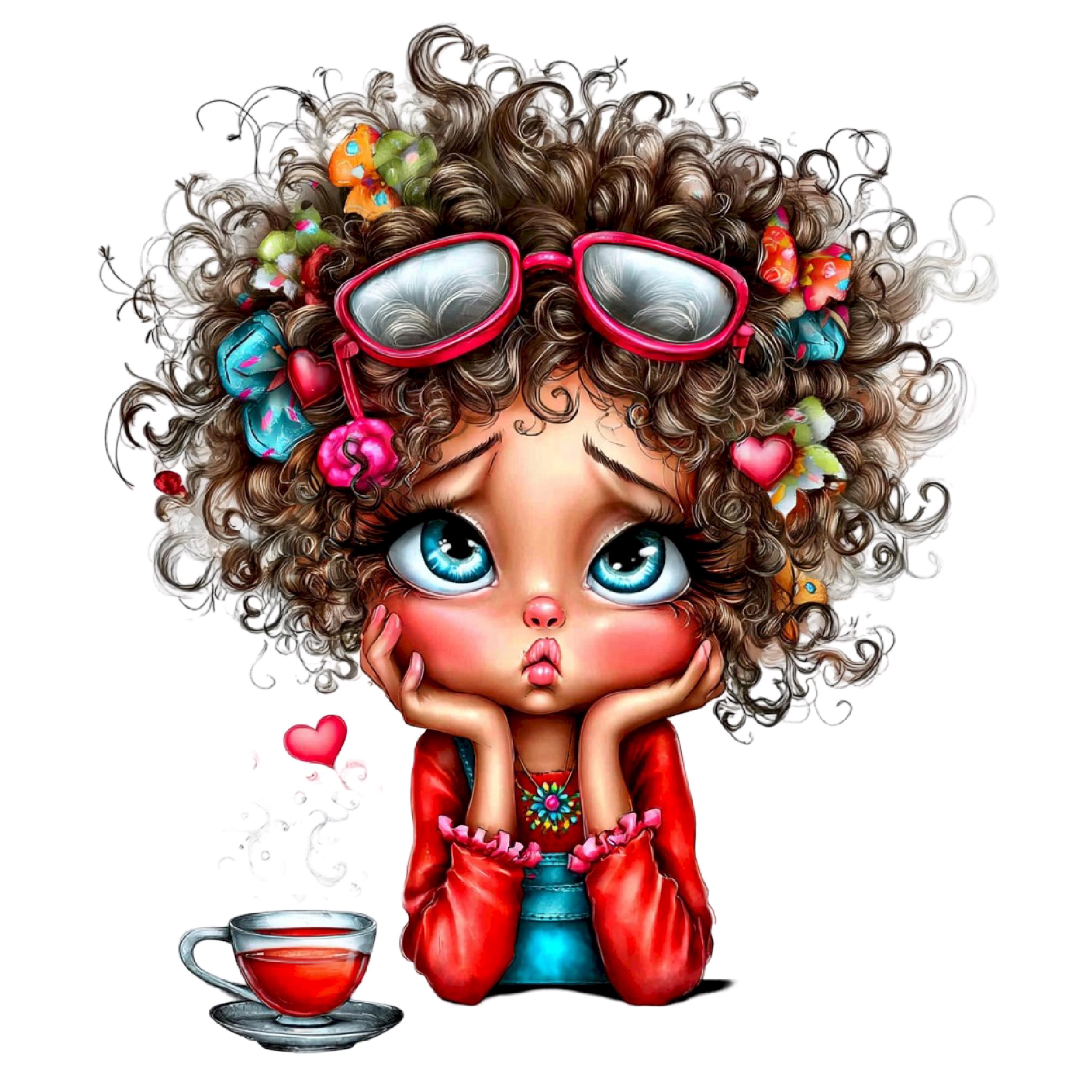 Quirky Frazzled Girl Set: Whimsical Character Art Bundle 36 PNG - Etsy