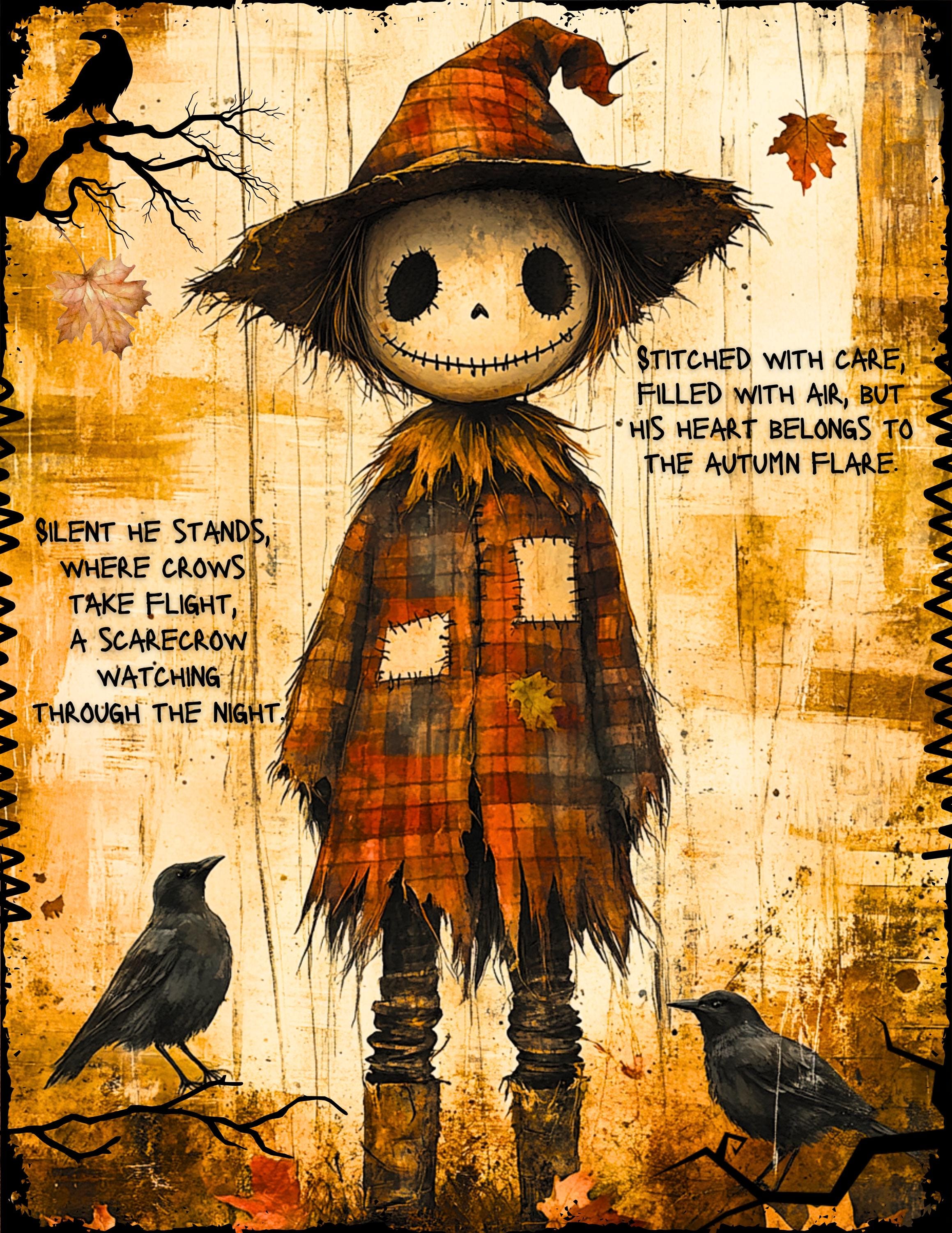 Whimsical Halloween Characters Crew Journal Papers,printable Junk ...