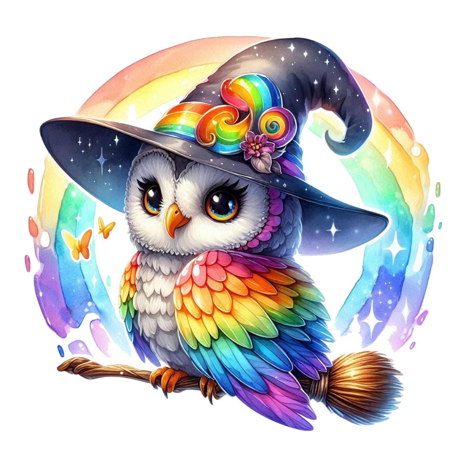 38 PNG Halloween Witch Owls Sublimation Clipart,dijital Clipart ...