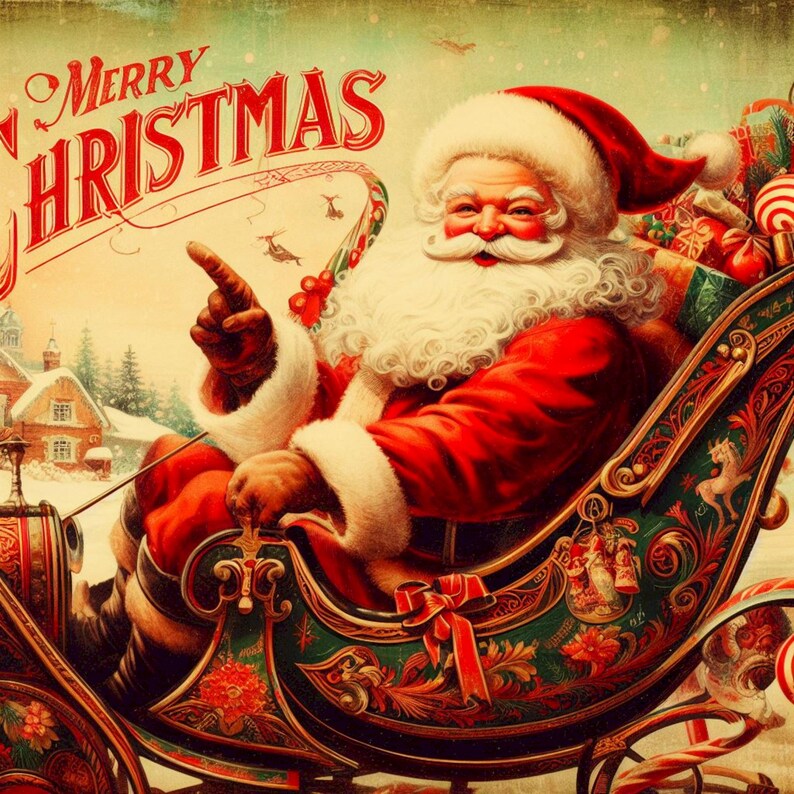 Vintage Christmas Digital Paper Pack: 50 Printable Backgrounds ...