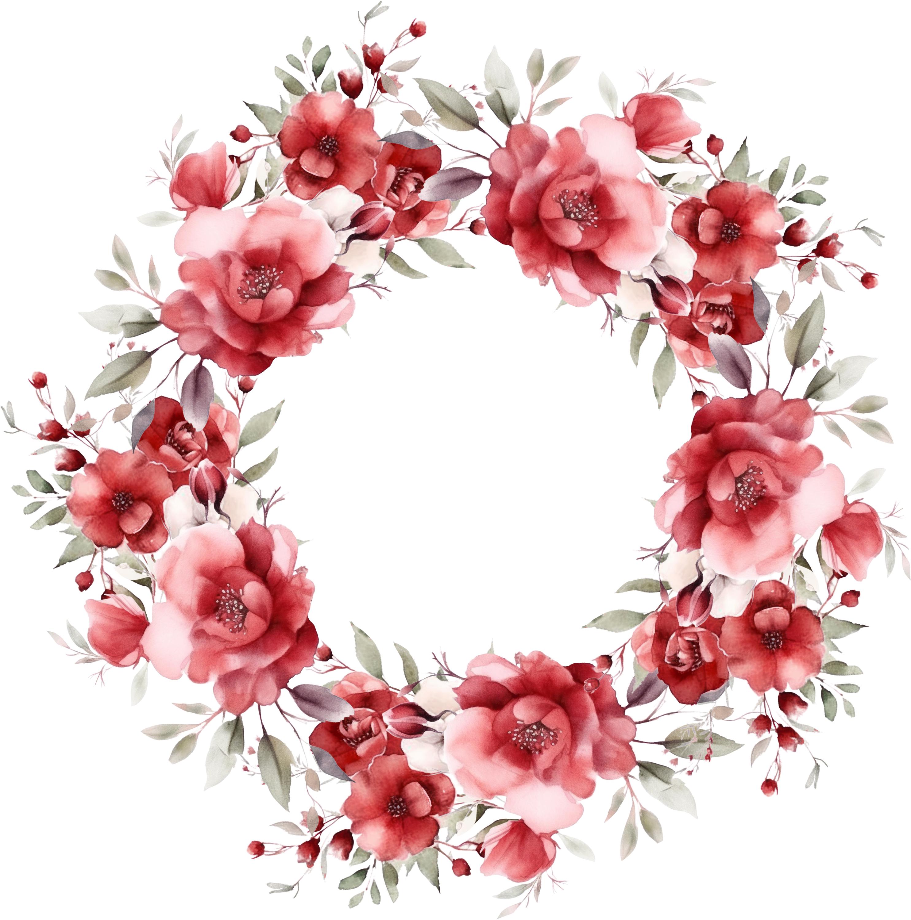 10 PNG Watercolor Red Flowers Clipart,digital Clipart,png Clipart ...