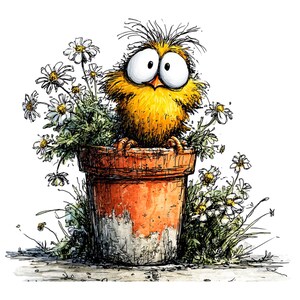 Funny Spring Bird Illustration Set: Playful Seasonal Character Art 33 ...