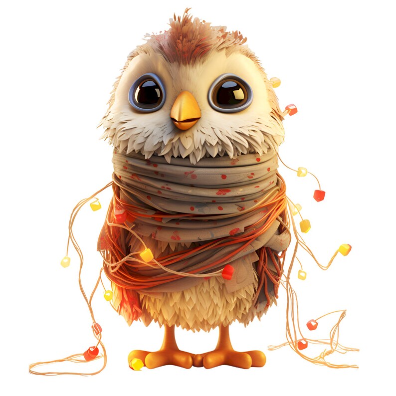 Christmas Birds Clipart Bundle: Holiday Lights Pngs (digital Download ...