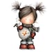Christmas Little Girl Clipart 2 : Cute Holiday PNG Bundle (digital ...