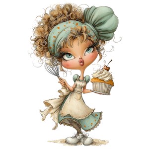 Whimsical Lady Clipart Set: Character Illustration Bundle 34 PNG - Etsy