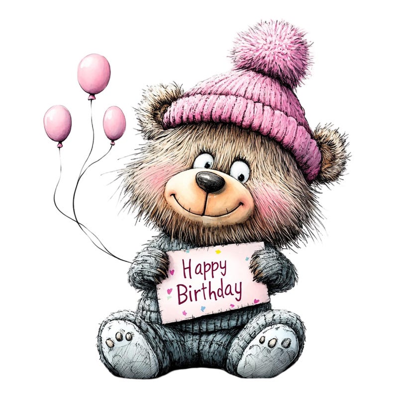 Birthday Bears Clipart Set: Party Celebration Art Bundle 30 PNG - Etsy