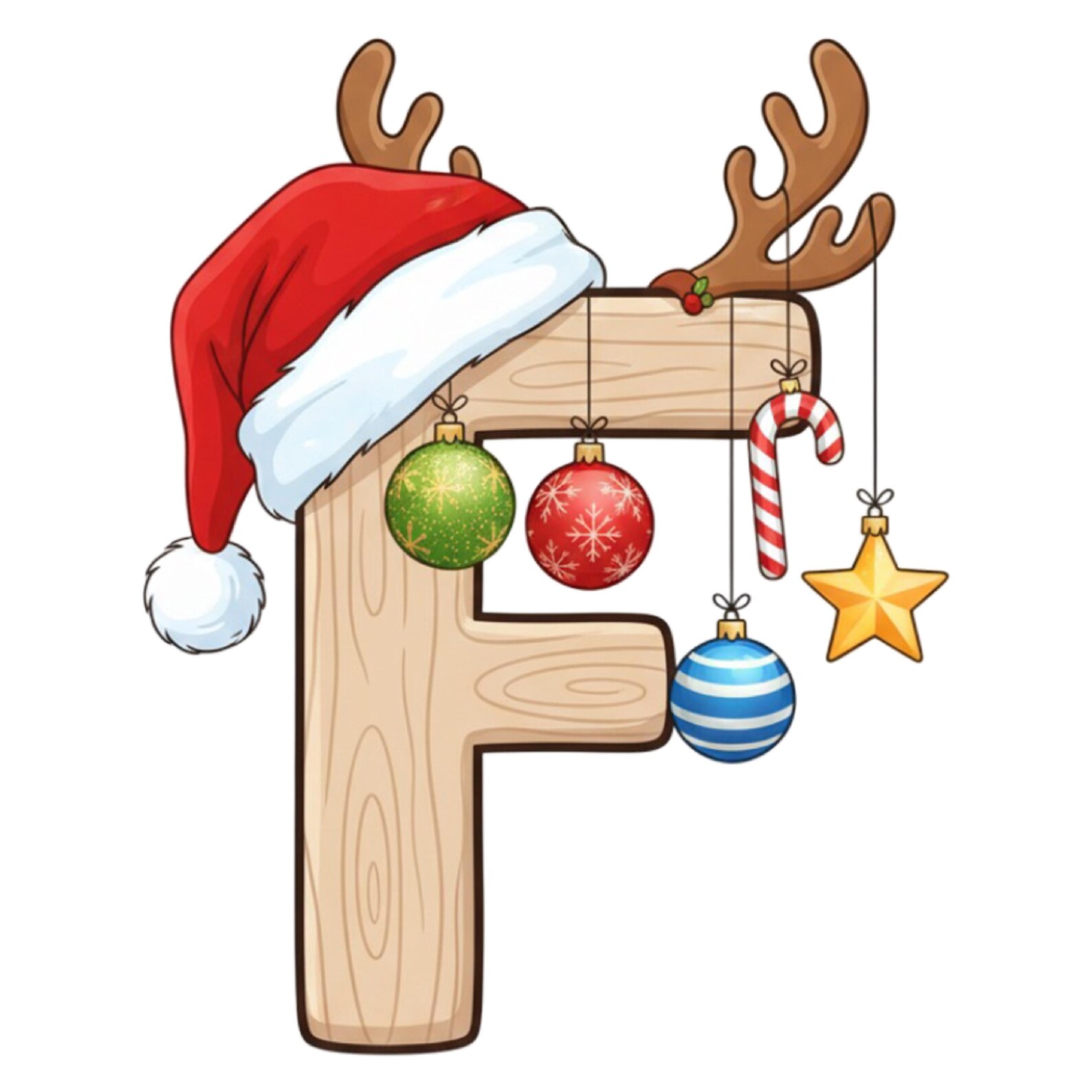 Christmas Alphabet Letter Clipart – Festive Holiday Font PNG Set ...