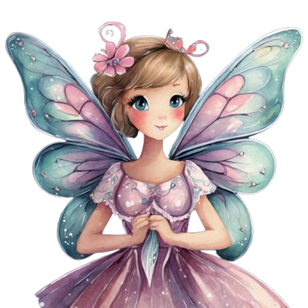 16 PNG Cute Fairy Tale Butterfly Fairy,clipart Set,digital Clipart,png ...