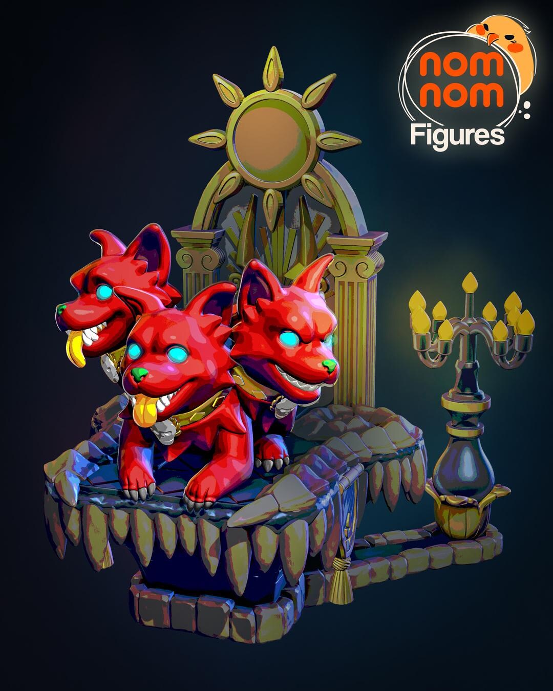 Chibi Cerberus - Hades // Game Fan-art Hand-painted Figure - Etsy