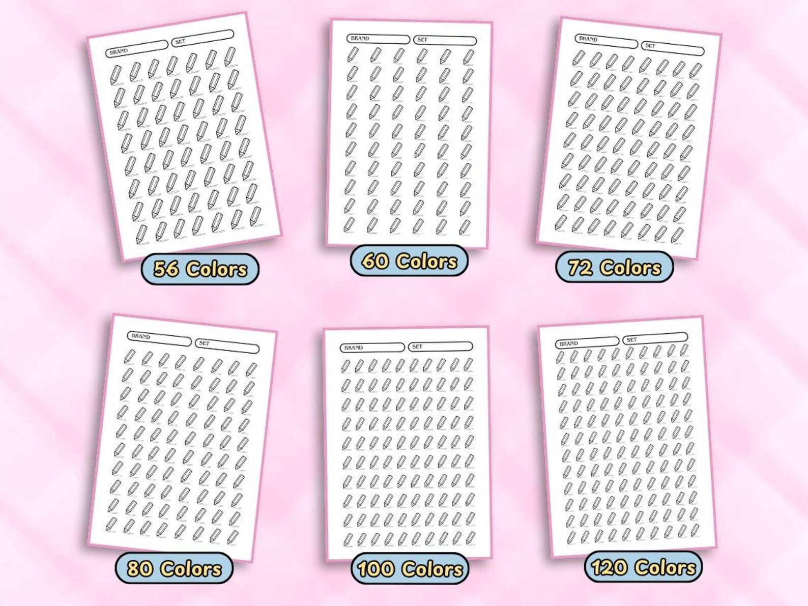 Color Swatch Chart Printable for Alcohol Markers Blank Color Test Sheet ...