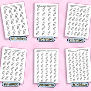 Color Swatch Chart Printable for Alcohol Markers Blank Color Test Sheet ...