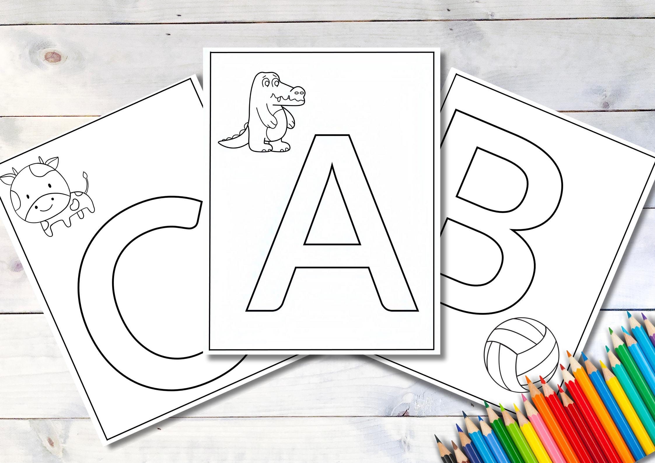 Alphabet Coloring for Preschool, and Kindergarten | Alphabet Coloring ...