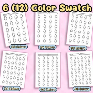 Coloring Practice Worksheets Blending Color Swatch Chart Pattern ...