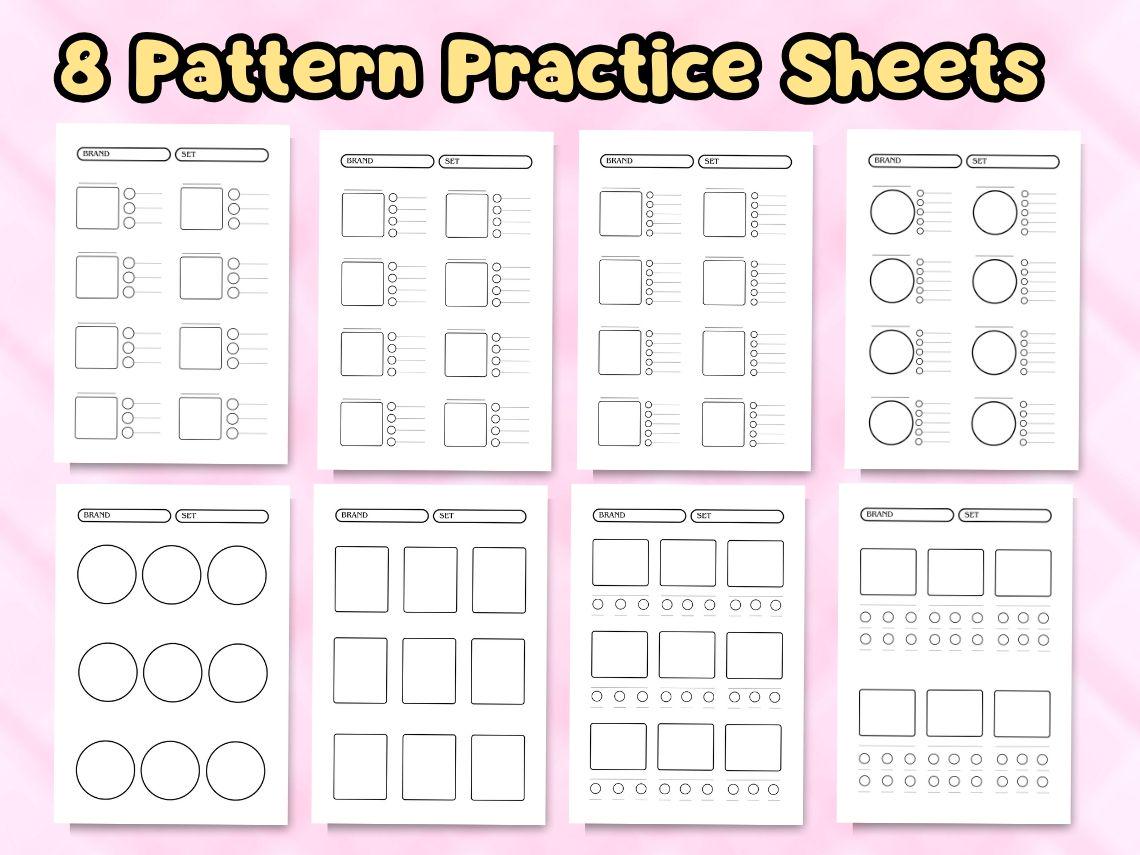 Coloring Practice Worksheets Blending Color Swatch Chart Pattern ...