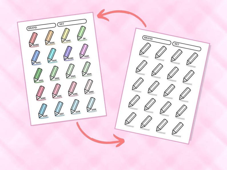 Color Swatch Chart Printable for Alcohol Markers Blank Color Test Sheet ...