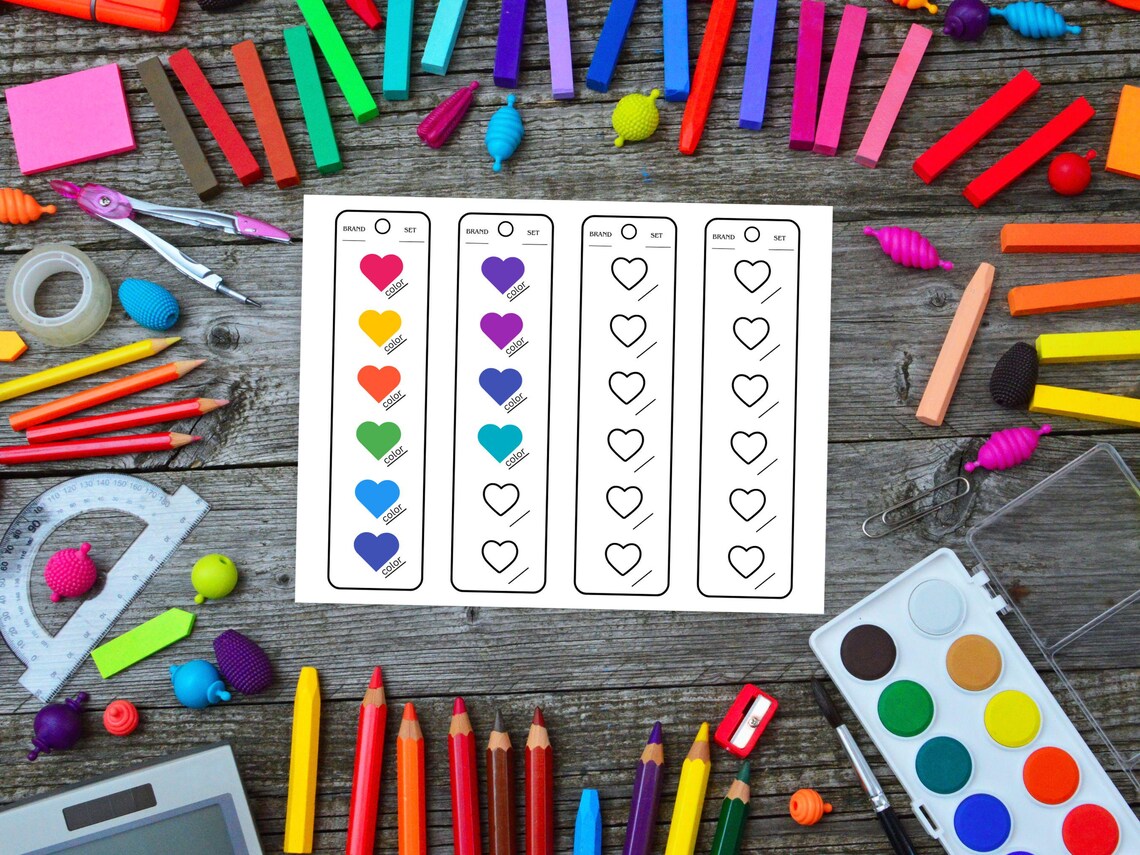 Color Swatch Chart for Alcohol Markers Colour Swatch Sheet Printable ...