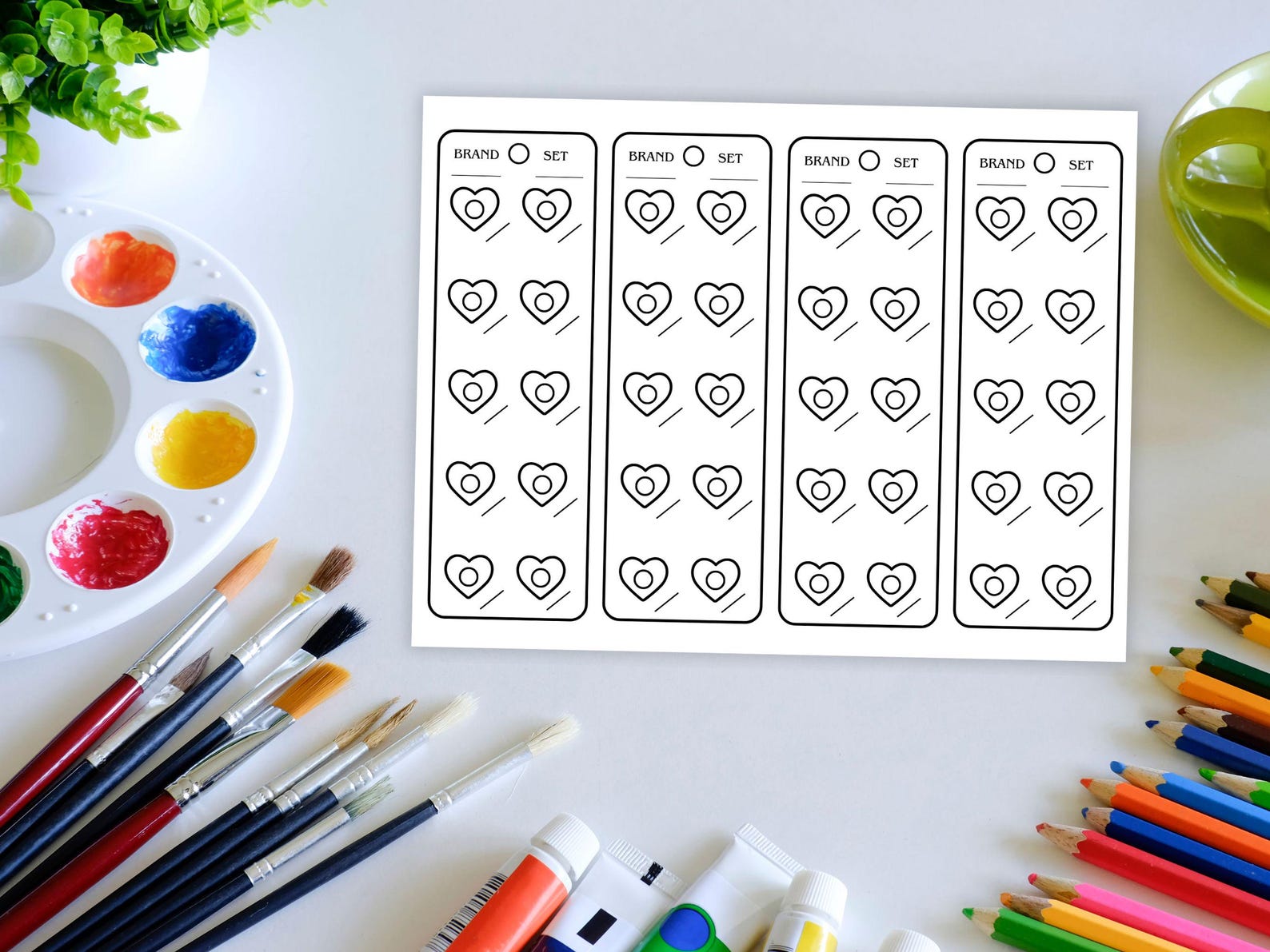 Color Swatch Chart for Alcohol Markers Colour Swatch Sheet Printable ...