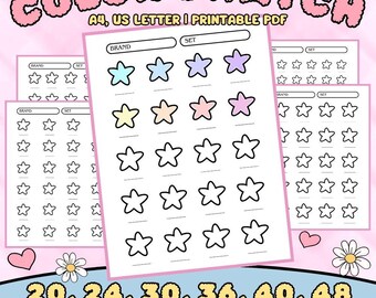 Color Swatch Sheet for Alcohol Markers Colour Swatch Chart Printable ...