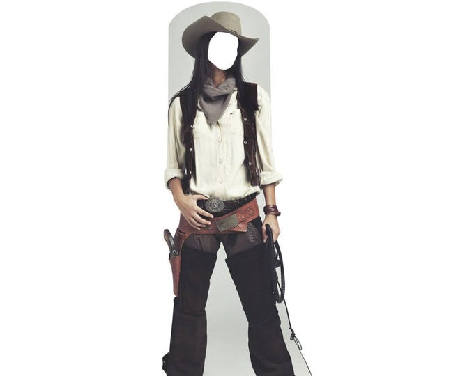 Life-size Wild West Cowgirl Stand-in Cardboard Cutout Western Party ...