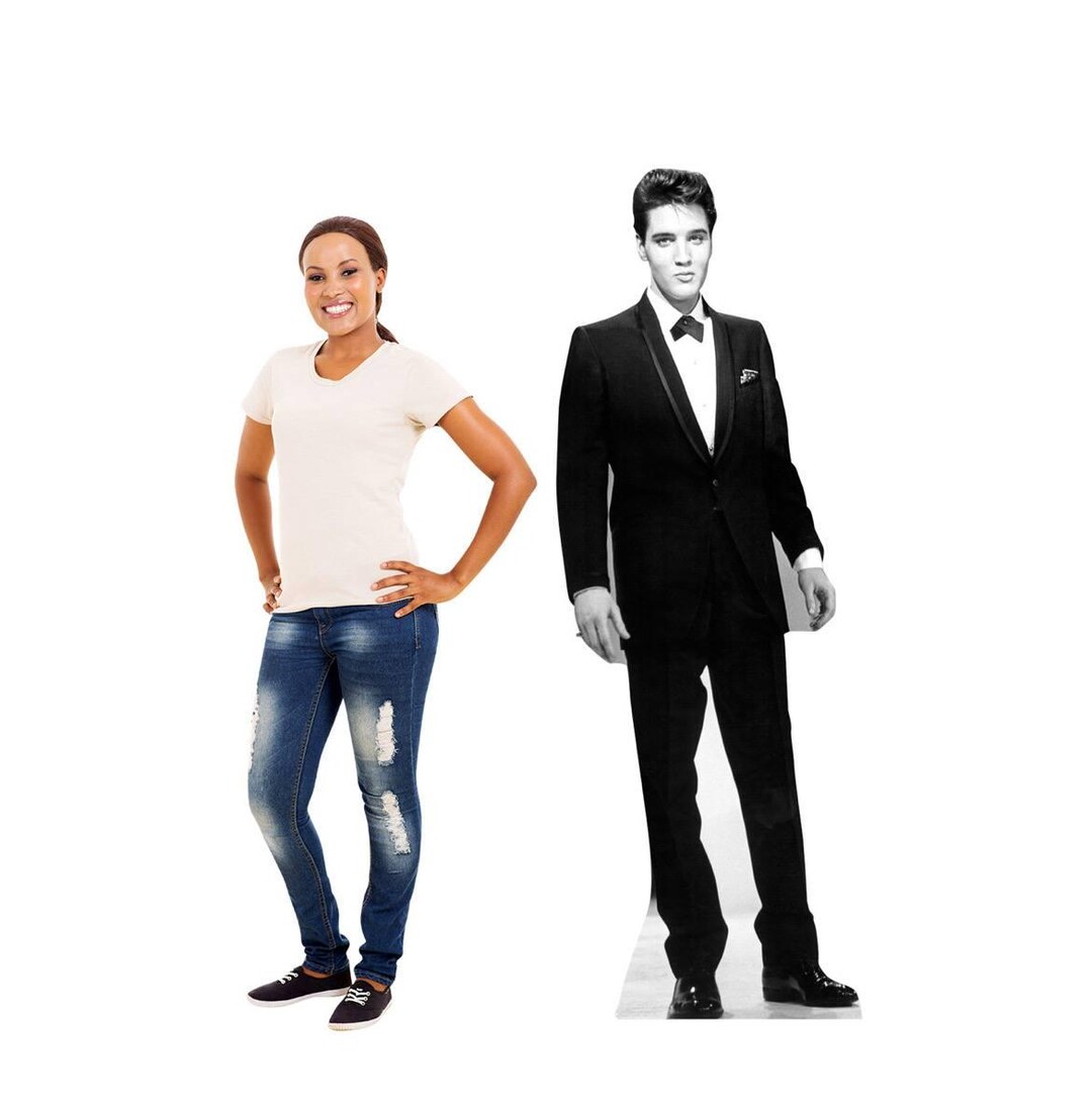 Life-size Elvis Presley Black Tuxedo Cardboard Standup, Classic Rock ’n ...