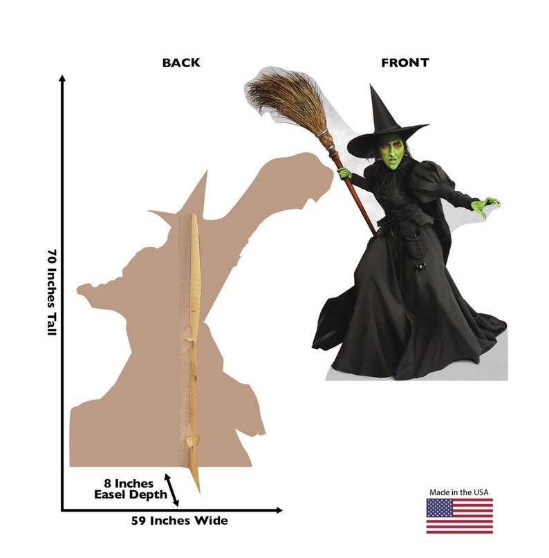Life-size Wicked Witch Cardboard Cutout – 75th Anniversary Wizard of Oz ...