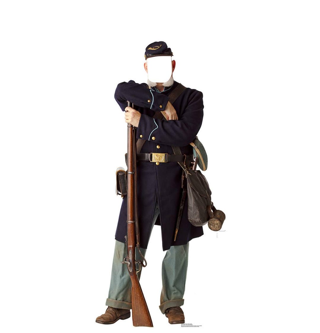 Union Civil War Soldier Stand-in Cardboard Cutout, Life-size Historical ...