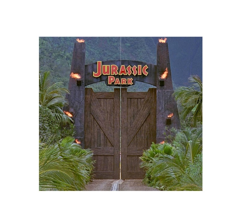 Jurassic Park Gate Cardboard Backdrop,dinosaur Display, Jurassic Photo ...