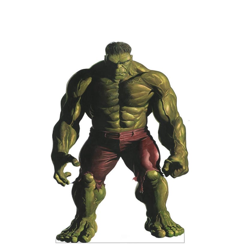 Life-size Hulk Avenger Cardboard Cutout, Giant Marvel Superhero Standee ...