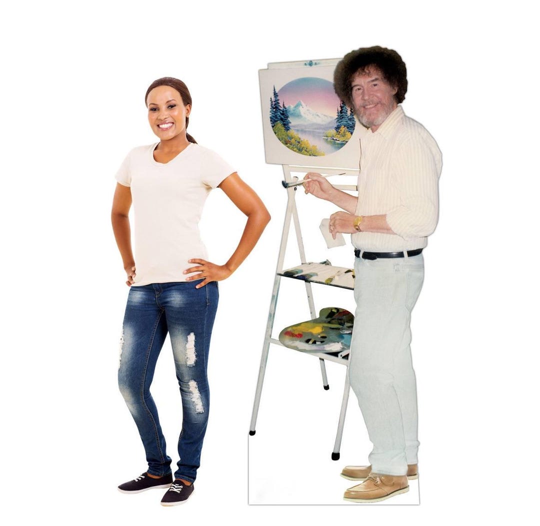 Bob Ross Life-size Standee Cardboard Cutout for Artists, Parties Retro ...