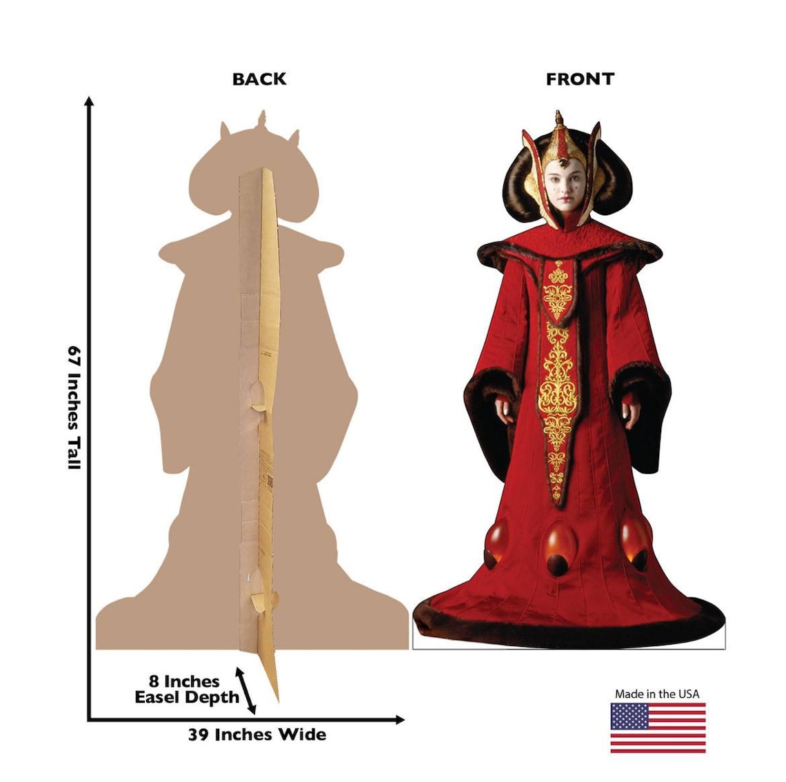 Life-size Queen Amidala™ Standee, Star Wars Padmé Naboo Royalty ...
