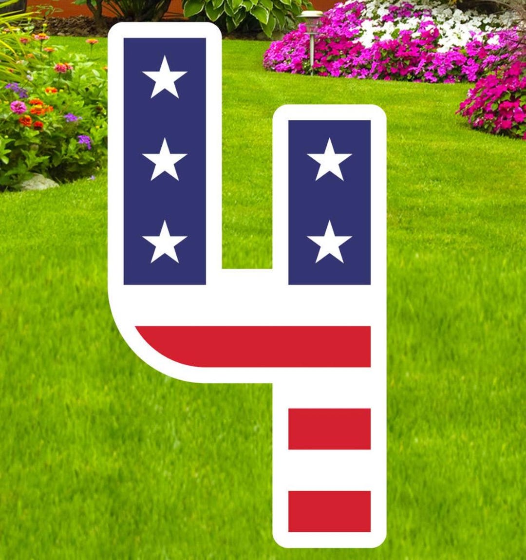 Large Number "4" Outdoor Sign, Modern House Address Number, Front Porch ...