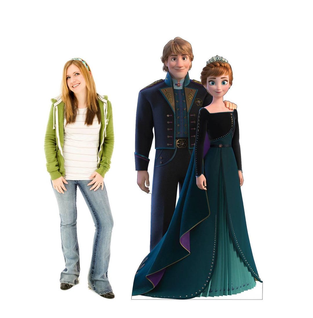 Life-size Cardboard Cutout of Anna and Kristoff, Frozen 2 Standee ...