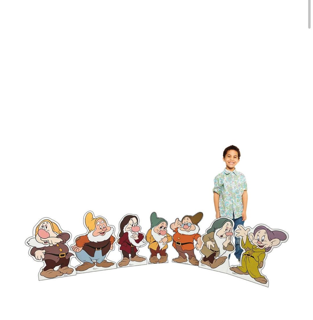 Life-size Seven Dwarfs Group Cardboard Cutouts, Disney Snow White Party ...