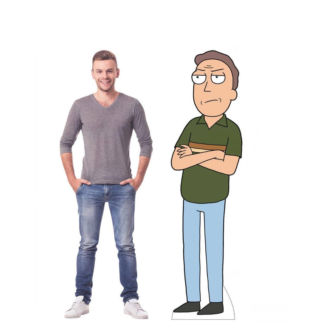 Jerry Smith Life-size Cardboard Cutout, Rick and Morty Standee, Funny ...