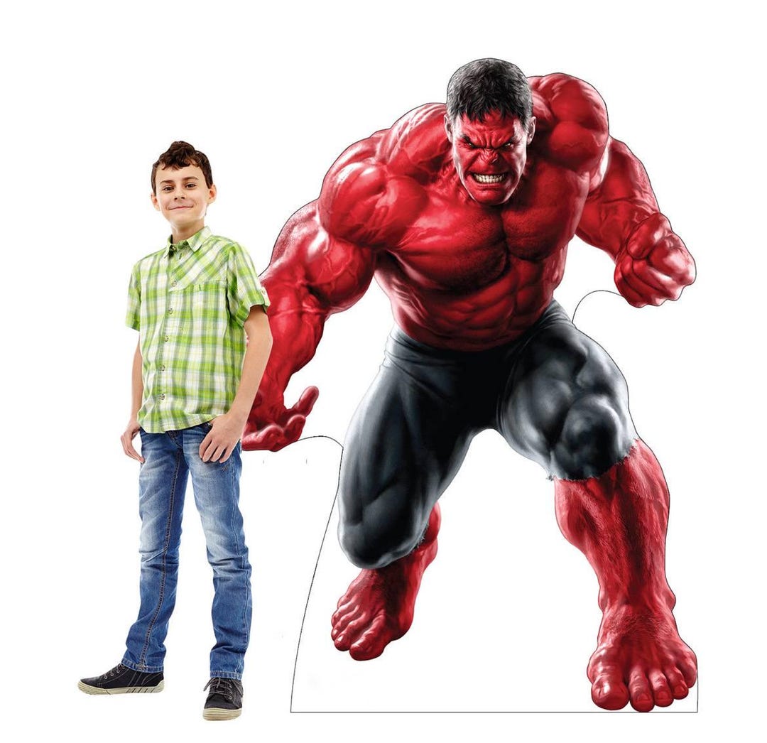 Marvel’s Red Hulk in Full Force Life Size Cardboard Standee, Marvel ...