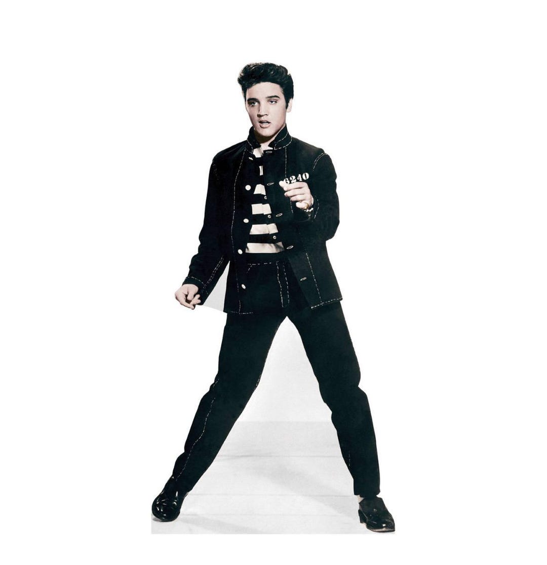 Life-size Elvis Presley Cardboard Standee, Jailhouse Rock Party Decor ...