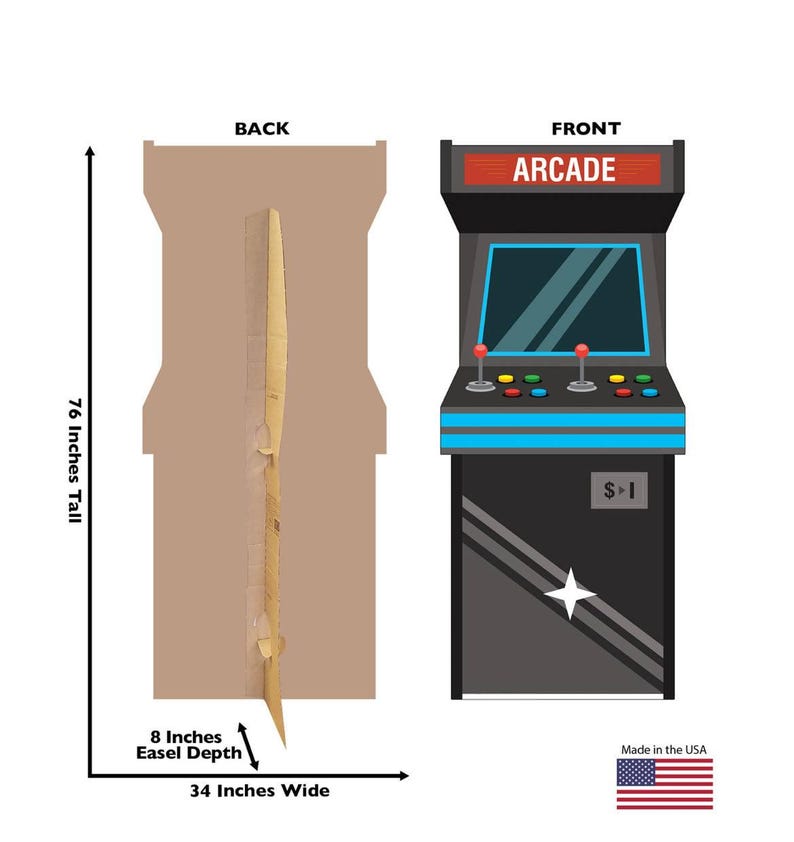 Arcade Game Life-size Cardboard Cutout , Retro Gaming Standee, Game ...