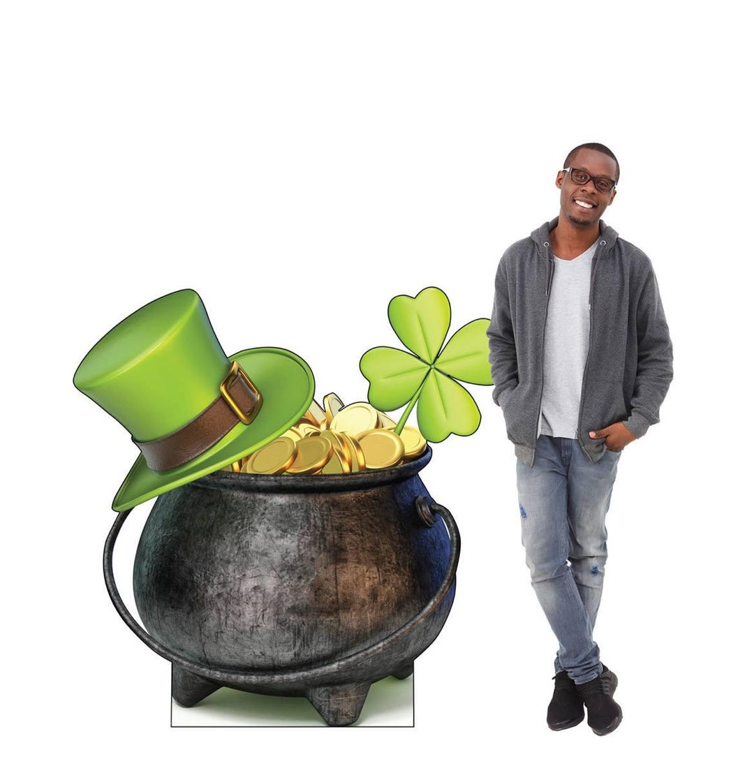 Pot of Gold 2 Cardboard Cutout St. Patrick’s Day Decoration, Life-size ...