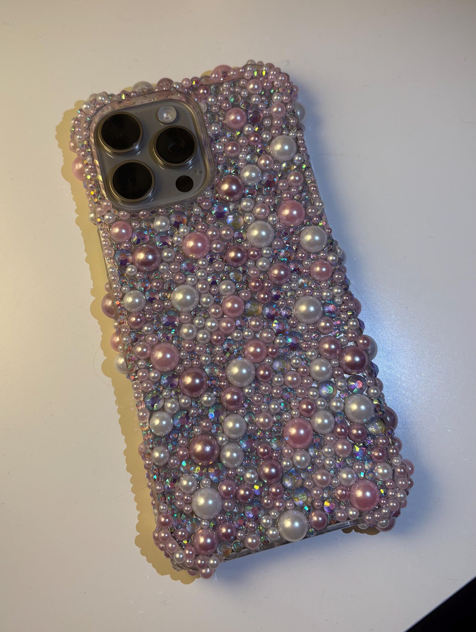 Bedazzle Pearl Glitter Rhinestone Case - Etsy