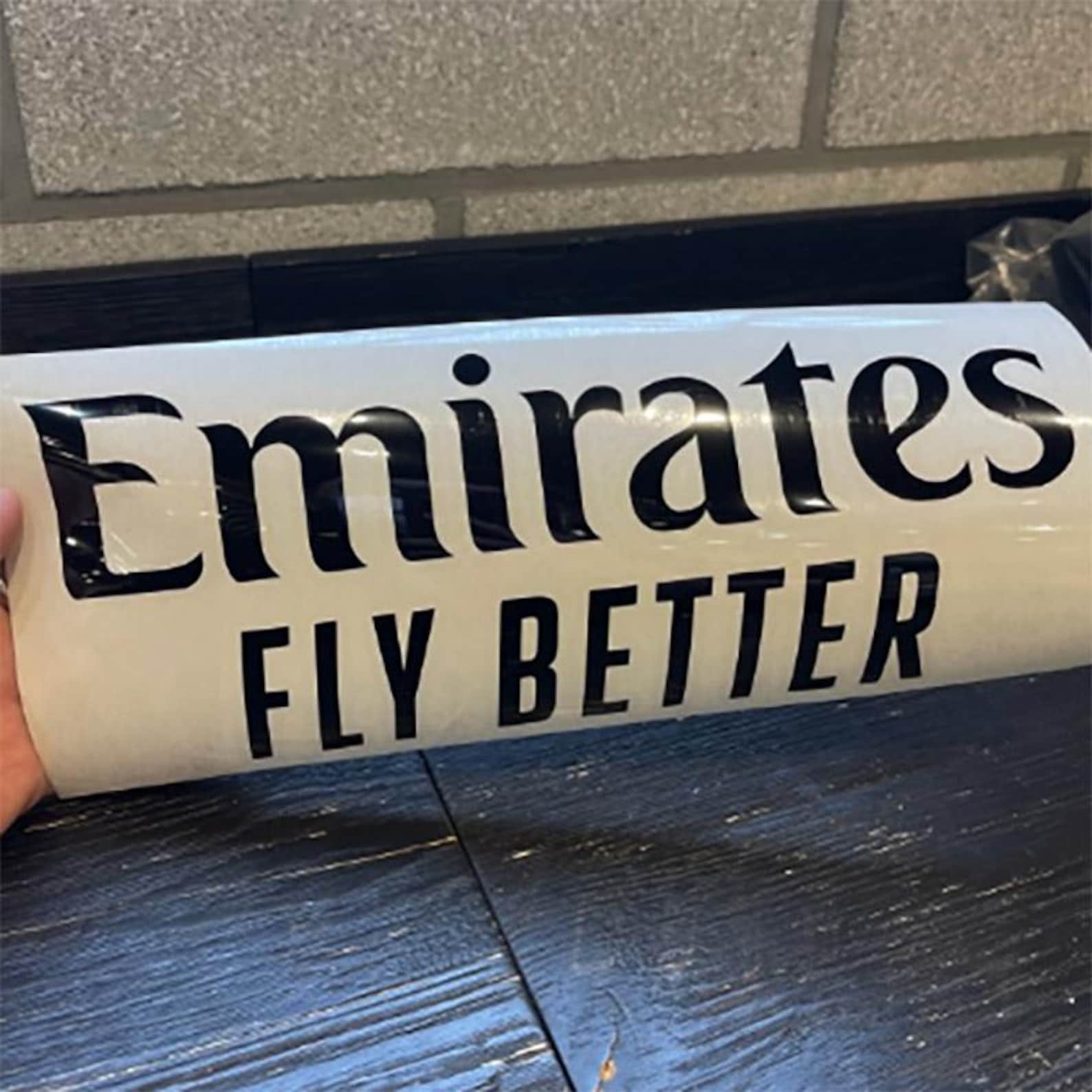 EMIRATES FLY BETTER Sponsor Logo Patch Thermal Adhesive Film 28 X 11.3 ...