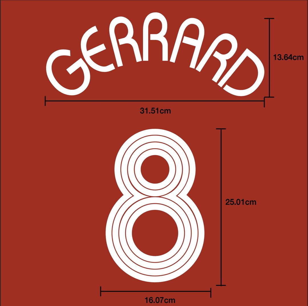 2006/07 Liverpool Home Kit Name Set: Gerrard #8 UEFA Cup - Etsy